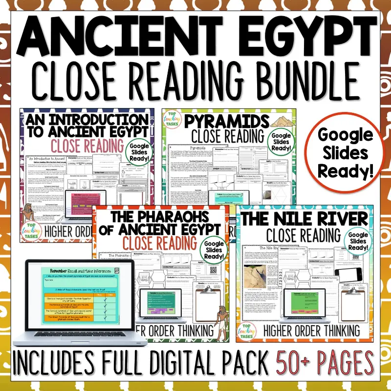 Ancient Egypt Reading Comprehension Passages and Questions BUNDLE - Top ...