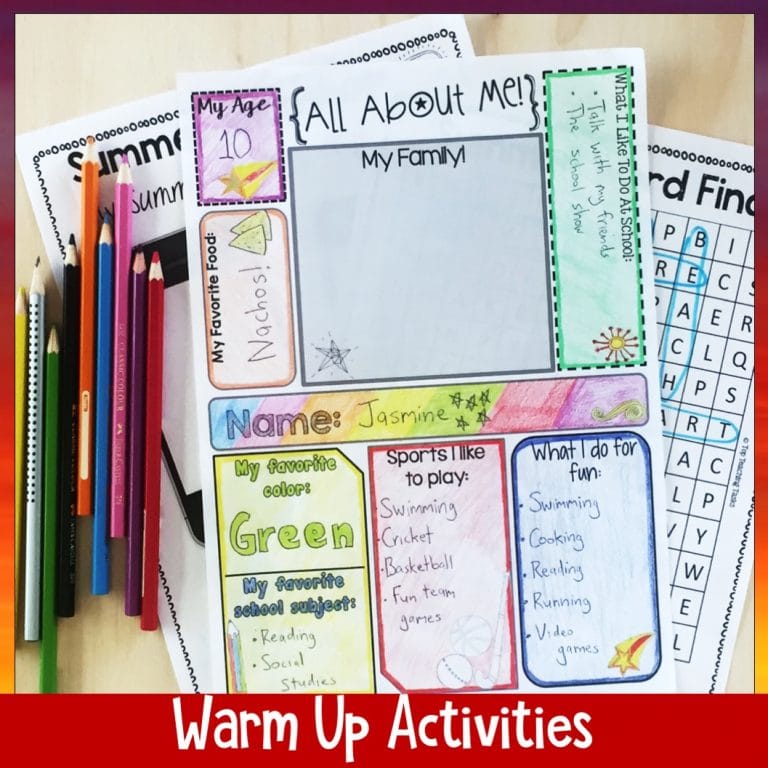 Getting To Know You Activities | All About Me Poster - Top Teaching Tasks