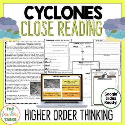 Natural Disasters Reading Comprehension Passages and Questions BUNDLE ...