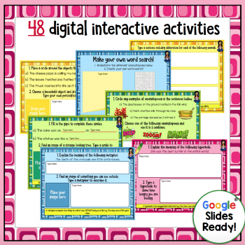 Figurative Language Digital Task Cards Paperless Google Drive® Resource ...