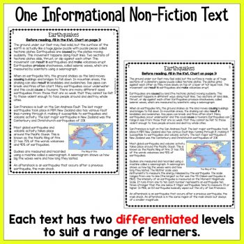 Earthquakes Reading Comprehension Passages and Questions - Top Teaching ...
