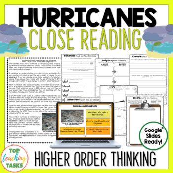 Natural Disasters Reading Comprehension Passages and Questions BUNDLE ...