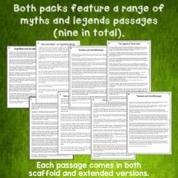 Myths and Legends Bundle with Higher Order Thinking - Top Teaching Tasks