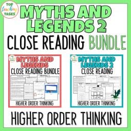 Myths and Legends Bundle with Higher Order Thinking - Top Teaching Tasks