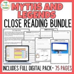 Myths and Legends Traditional Literature Comprehension Passages | Top ...