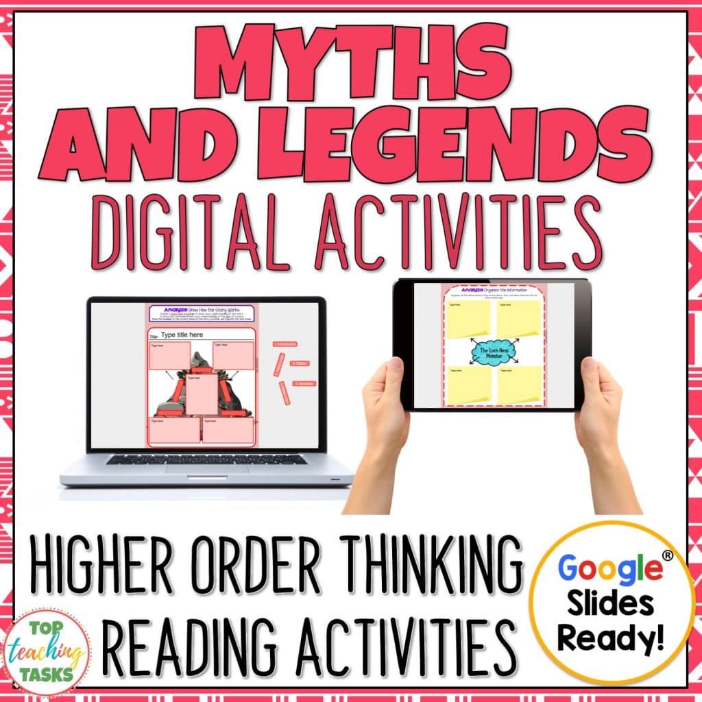 Myths and Legends Digital Reading Comprehension Activity for Google ...