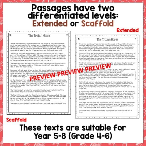 Myths and Legends Traditional Literature Comprehension Passages - Top ...