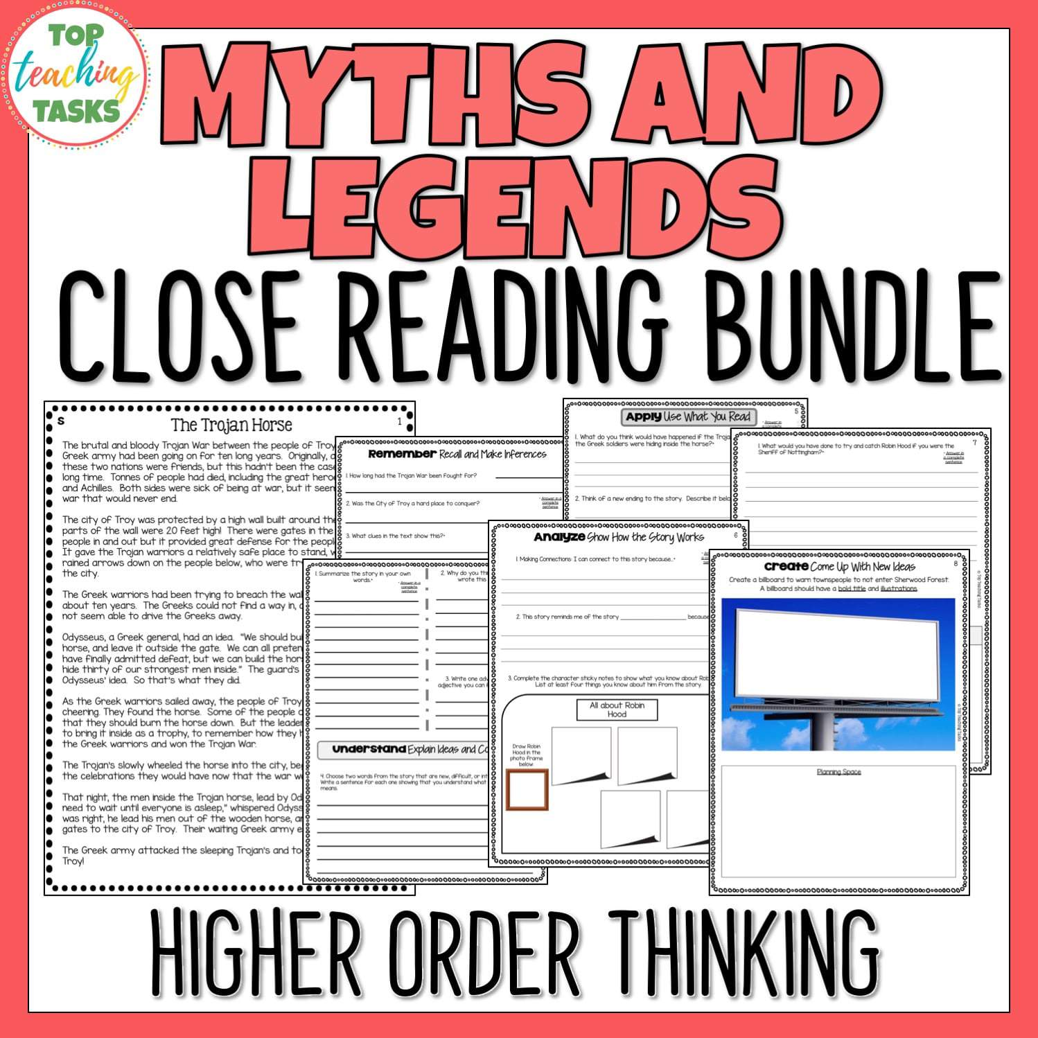 Myths and Legends Traditional Literature Comprehension Passages | Top ...