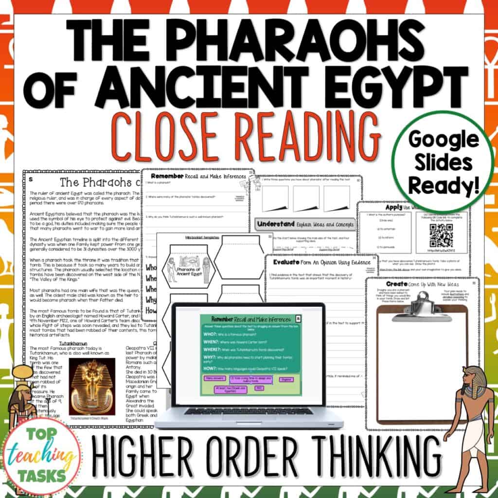 Ancient Egypt Reading Comprehension Passages and Questions BUNDLE - Top ...