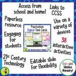 Punctuation Digital Task Cards Paperless Google Drive® Resource - Top ...
