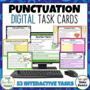 Punctuation Task Cards PLUS Digital Task Cards BUNDLE - Top Teaching Tasks