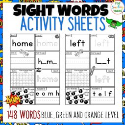New Zealand Sight Words Bundle Magenta Red Yellow Blue Green Orange ...