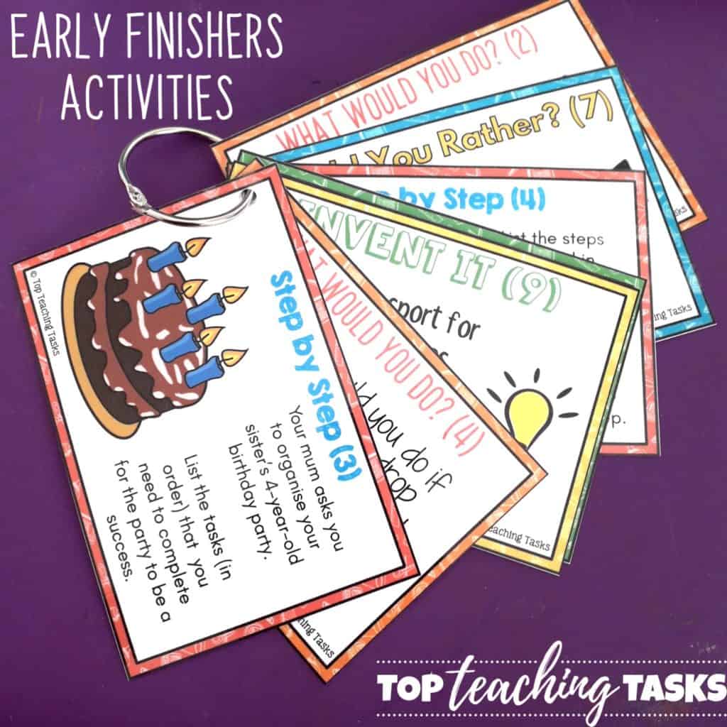 Early Finishers Activities Task Cards BUNDLE - Top Teaching Tasks