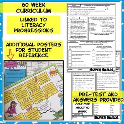 Writing Skills BUNDLE Activities, Posters and Task Cards Year 7 and 8 ...