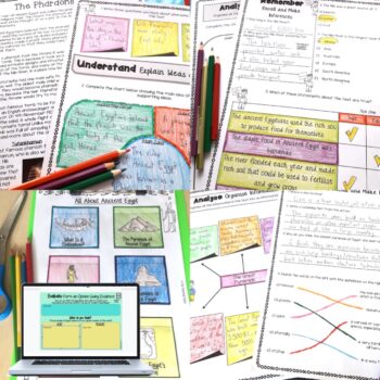 Ancient Egypt Reading Comprehension Passages and Questions BUNDLE - Top ...