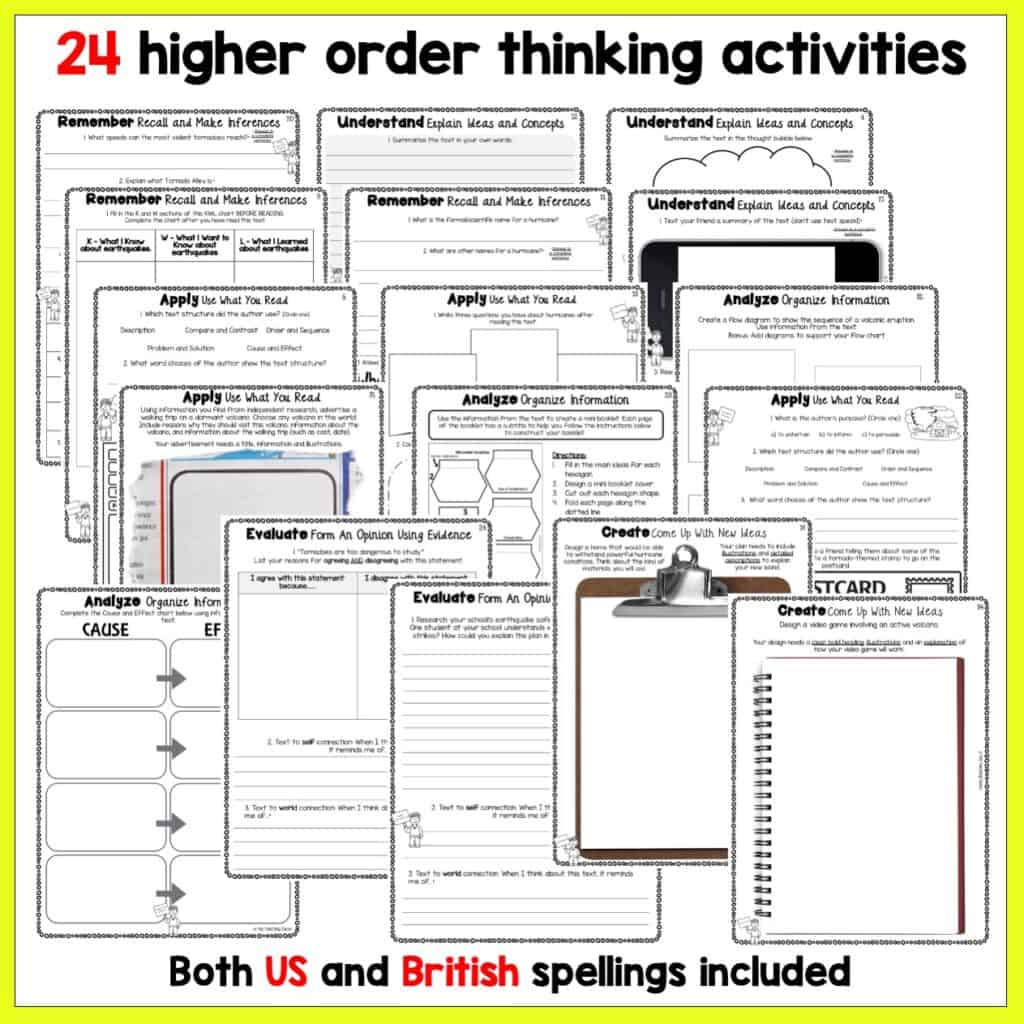 Natural Disasters Reading Comprehension Passages and Questions BUNDLE ...