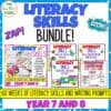Writing Skills BUNDLE Activities, Posters and Task Cards Year 7 and 8 ...
