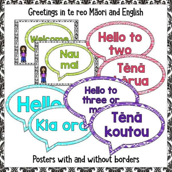 Te Reo Maori Greetings, Introductions and Farewells Classroom Display ...
