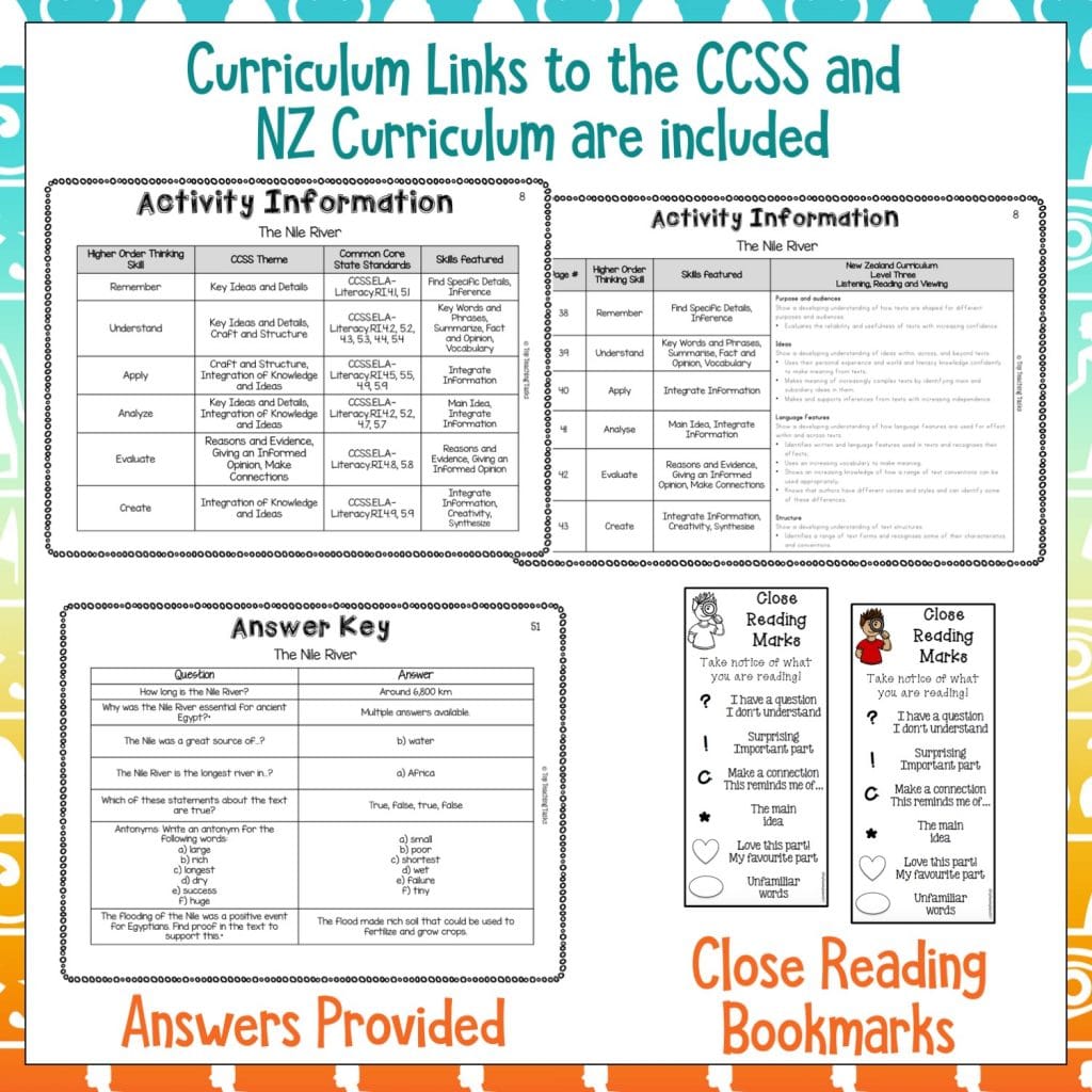 The Nile Reading Comprehension Passages and Questions - Top Teaching Tasks