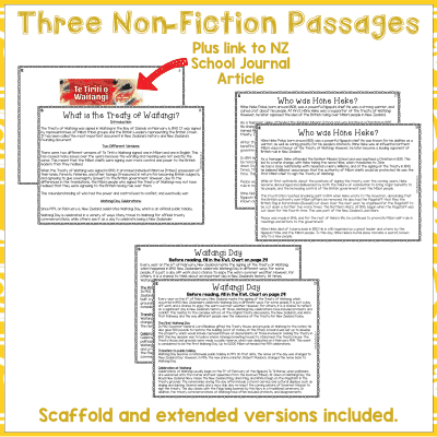 Treaty of Waitangi Reading Comprehension Passages and Questions - Top ...