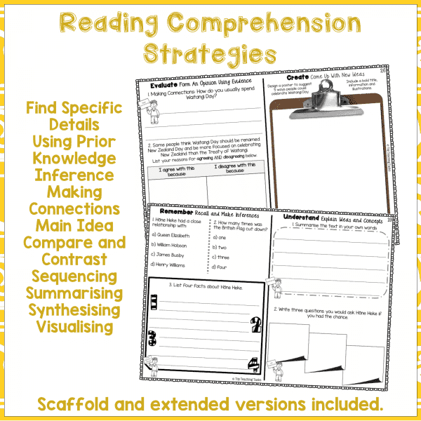 Treaty of Waitangi Reading Comprehension Passages and Questions - Top ...