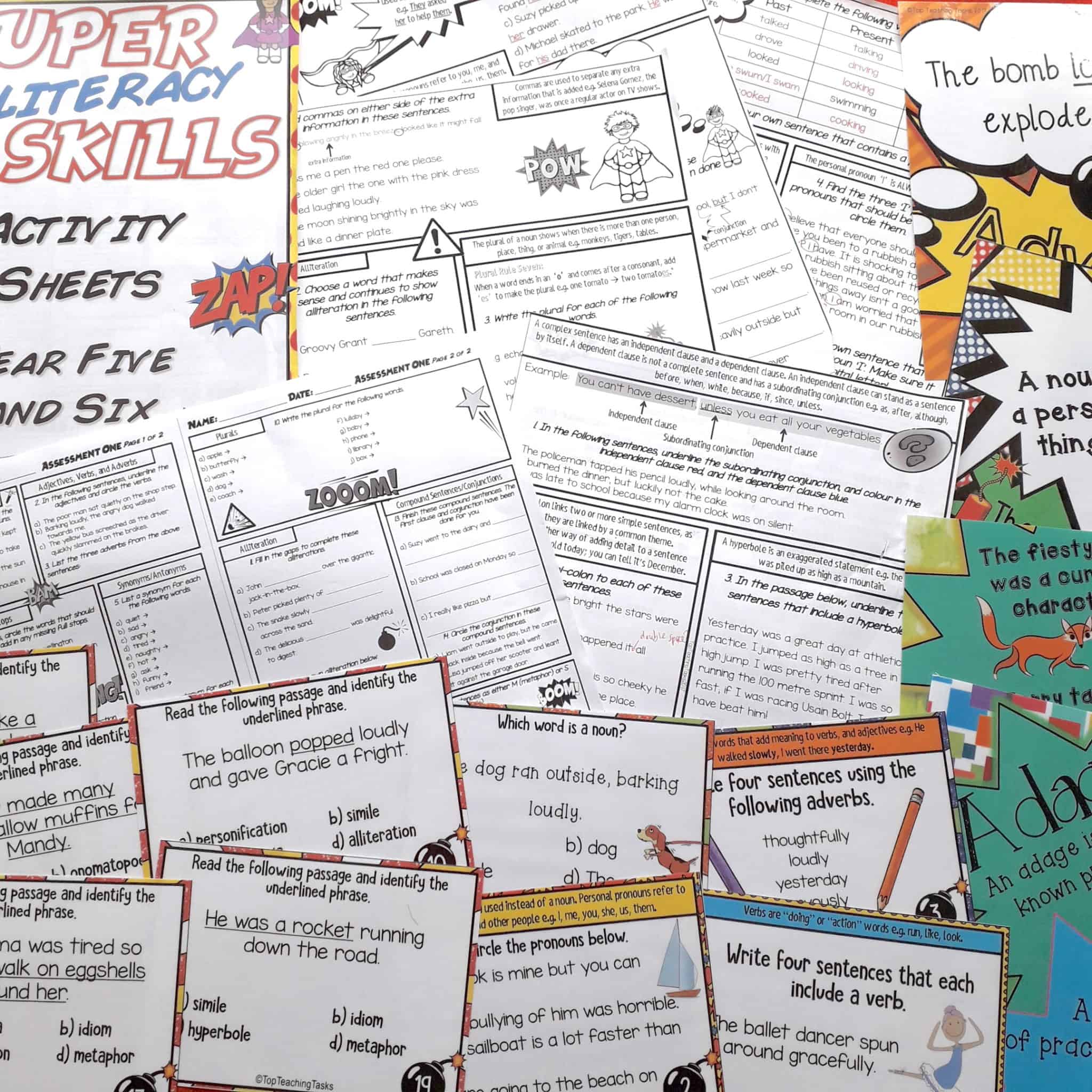 Writing Skills BUNDLE Activities, Posters and Task Cards Year 5 and 6 ...
