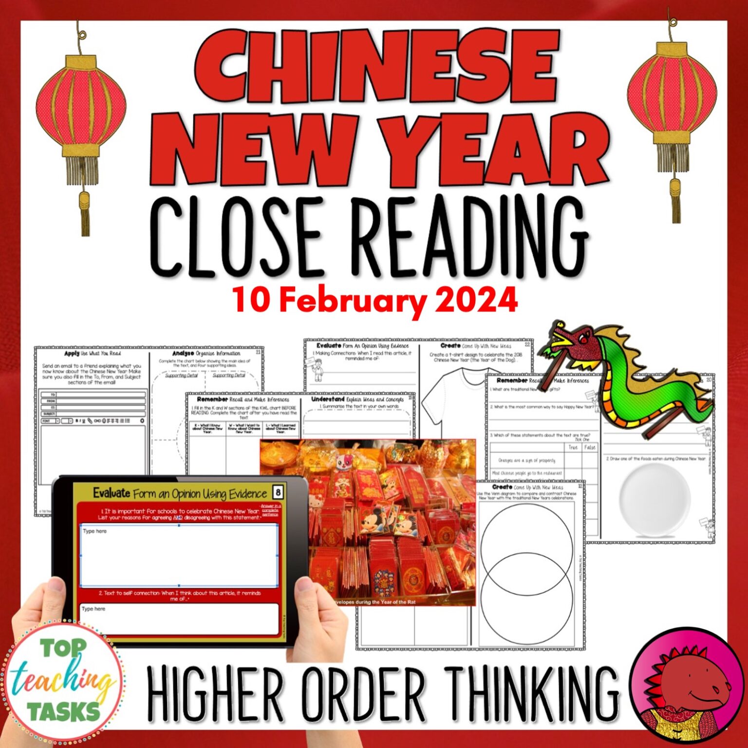 Chinese New Year Reading Comprehension Passages and Questions - Print ...
