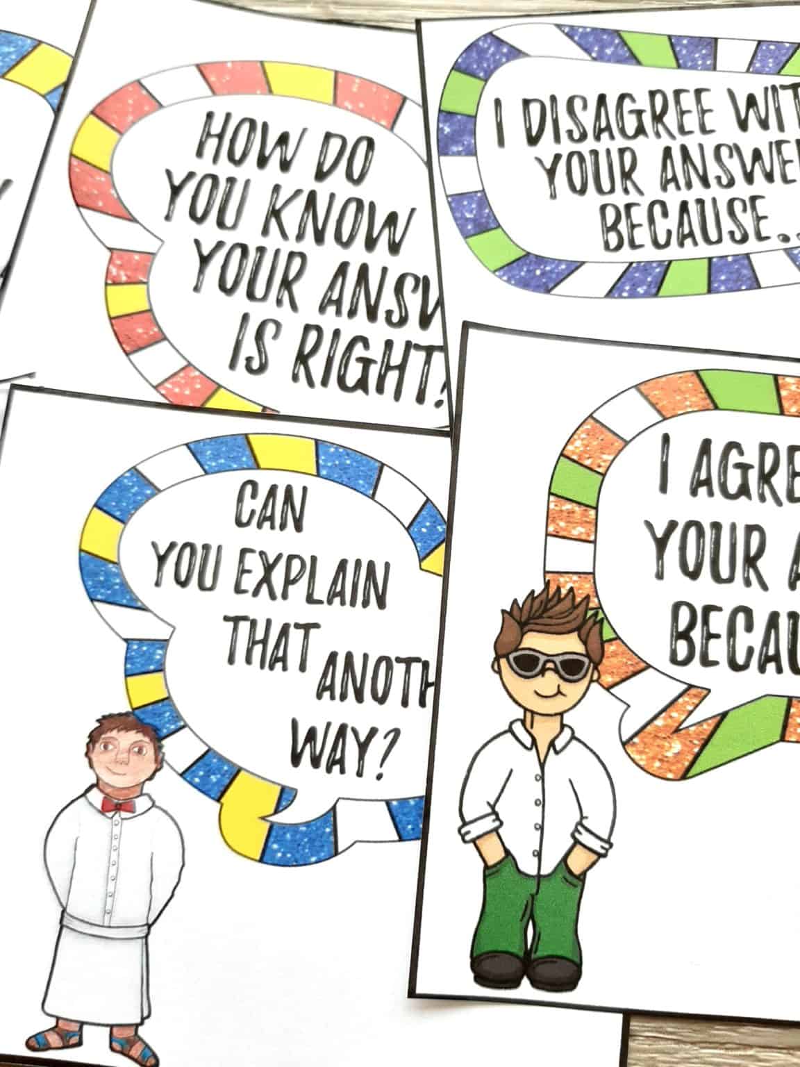 Maths Talk Moves Discussion Cards - Top Teaching Tasks