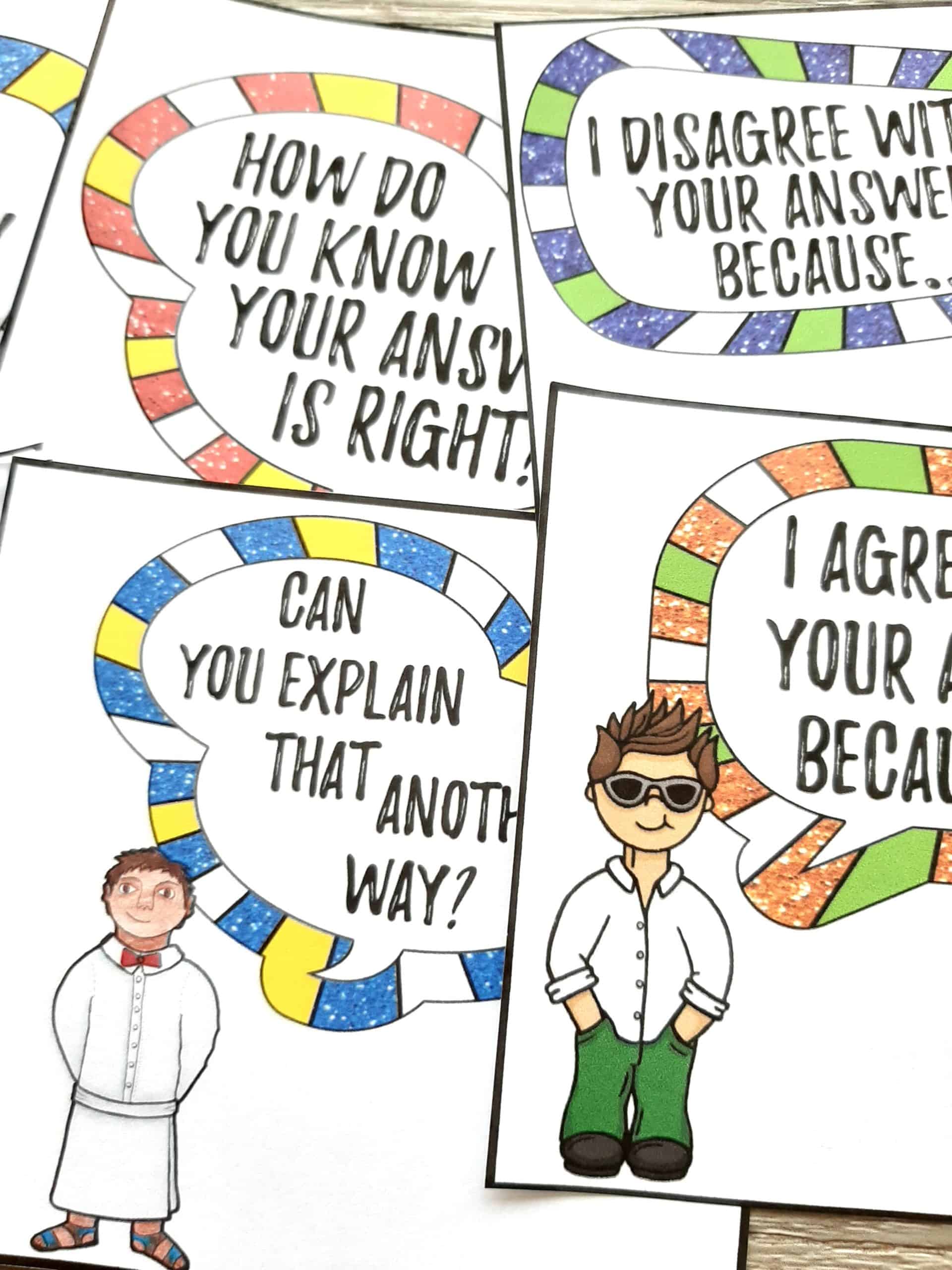 Maths Talk Moves Discussion Cards - Top Teaching Tasks
