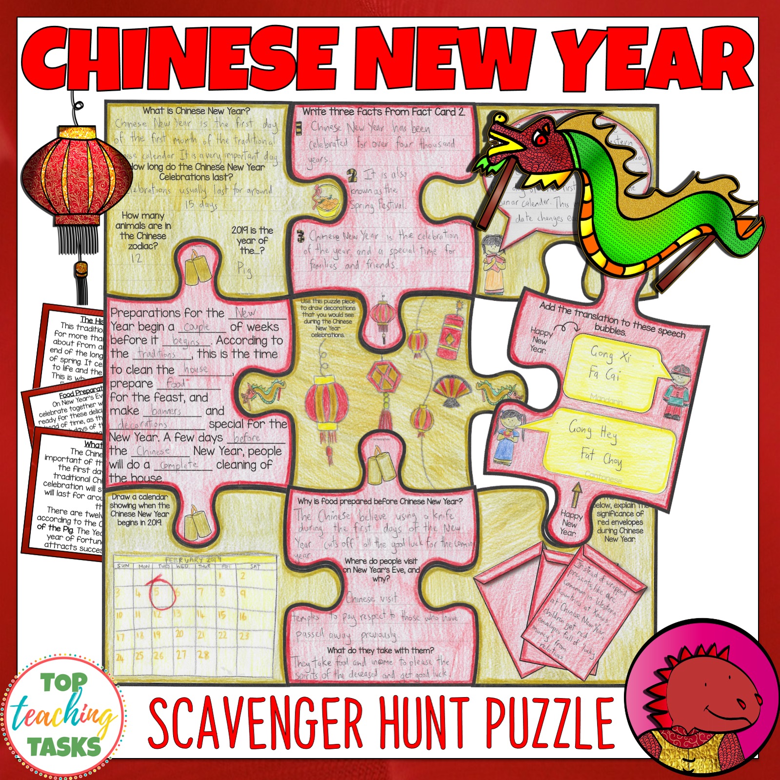 Chinese New Year Digital Reading Comprehension Google Classroom - Top ...