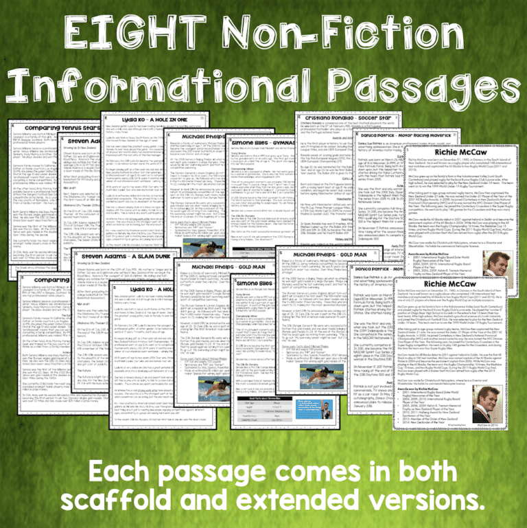 Sports Reading Comprehension Passages and Questions - Top Teaching Tasks