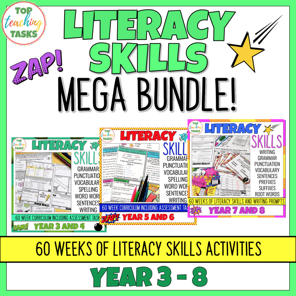 Independent Literacy Activities Year 5-8 Set One - Top Teaching Tasks
