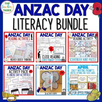 Anzac Day Scavenger Hunt Reading Puzzle - Top Teaching Tasks