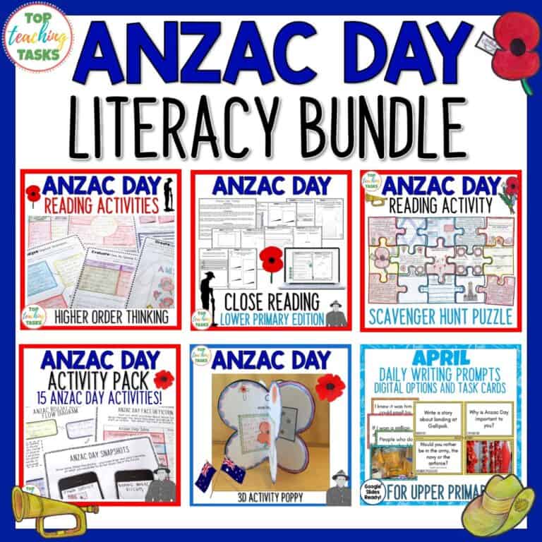 Anzac Day Scavenger Hunt Reading Puzzle - Top Teaching Tasks