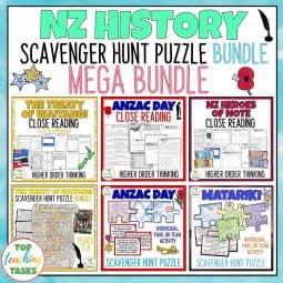 Anzac Day Scavenger Hunt Reading Puzzle - Top Teaching Tasks