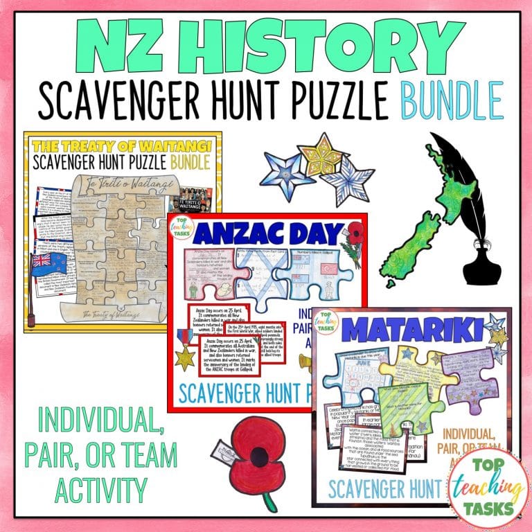 Anzac Day Scavenger Hunt Reading Puzzle - Top Teaching Tasks