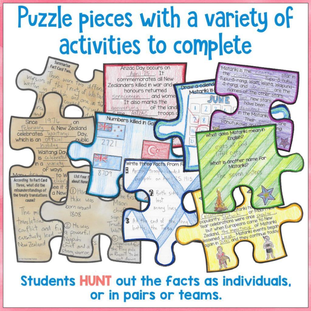 New Zealand History Scavenger Hunt Puzzle BUNDLE - Top Teaching Tasks