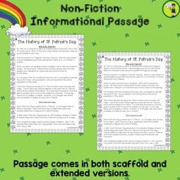 Saint Patrick's Day Free Reading Comprehension Passage and Questions ...