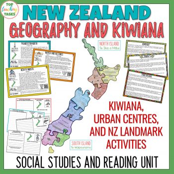 New Zealand Geography and Kiwiana Culture Unit - Top Teaching Tasks