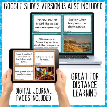 April Writing Prompts Task Cards and Digital Options | Anzac Day - Top ...