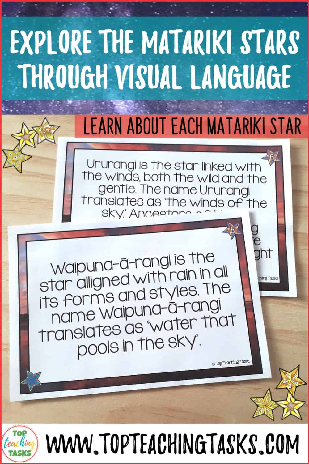 Exploring the Matariki Stars Through Visual Language - Top Teaching Tasks