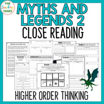 Myths and Legends Bundle with Higher Order Thinking - Top Teaching Tasks