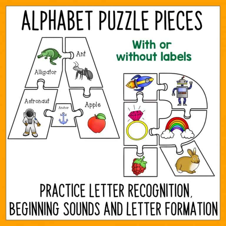 Alphabet Puzzles Capital Letters | Beginning Sounds - Top Teaching Tasks