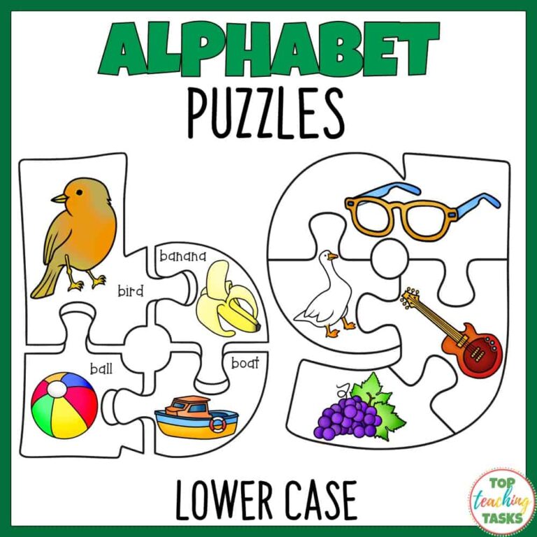 Alphabet Puzzles Lowercase Letters | Beginning Sounds - Top Teaching Tasks