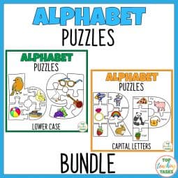 Alphabet Puzzles Lower Case and Capital Letters Bundle - Top Teaching Tasks