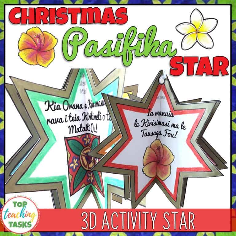 Pasifika Christmas Star Ornament 3D | Pacific Islands - Top Teaching Tasks