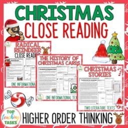 The History of Christmas Cards Reading Comprehension Passages with ...
