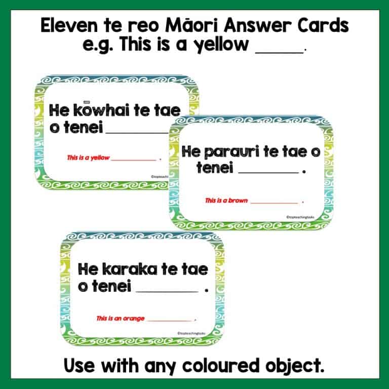 Te Reo Māori Colours Multi-purpose Flash Cards | Maori Language Week ...