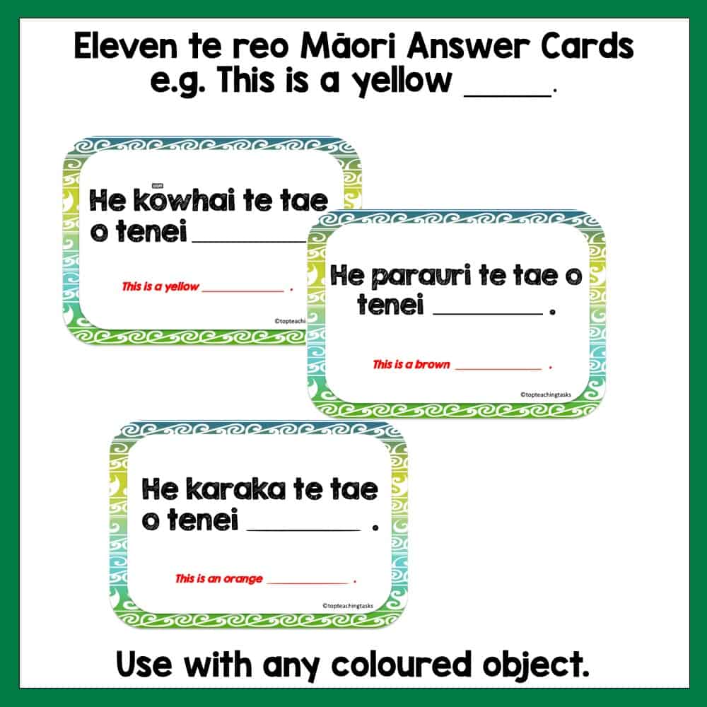 Te Reo Māori Colours Multi-purpose Flash Cards | Maori Language Week ...