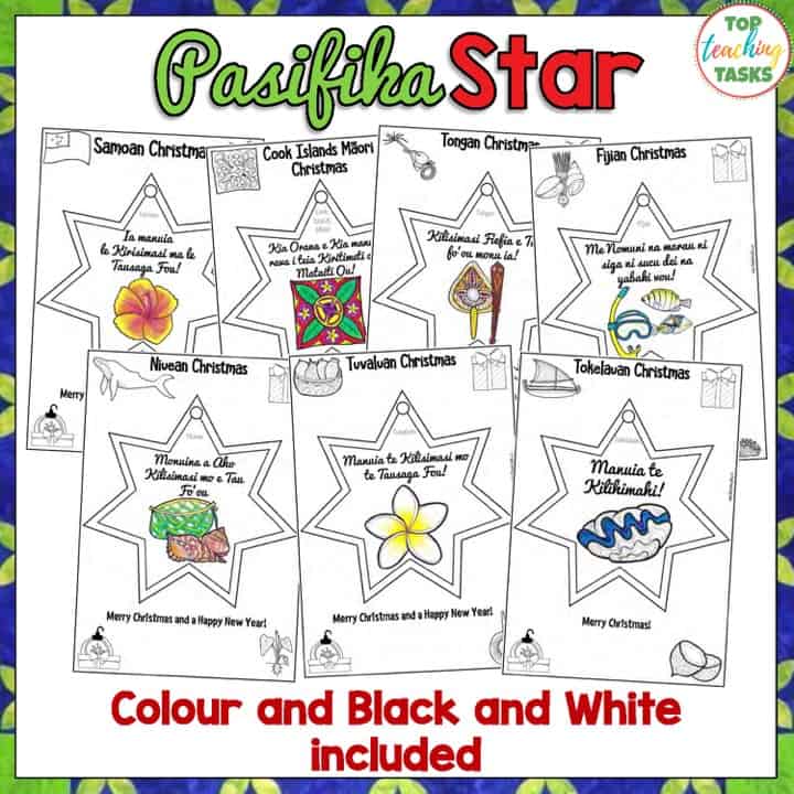 Pasifika Christmas Star Ornament 3D | Pacific Islands - Top Teaching Tasks